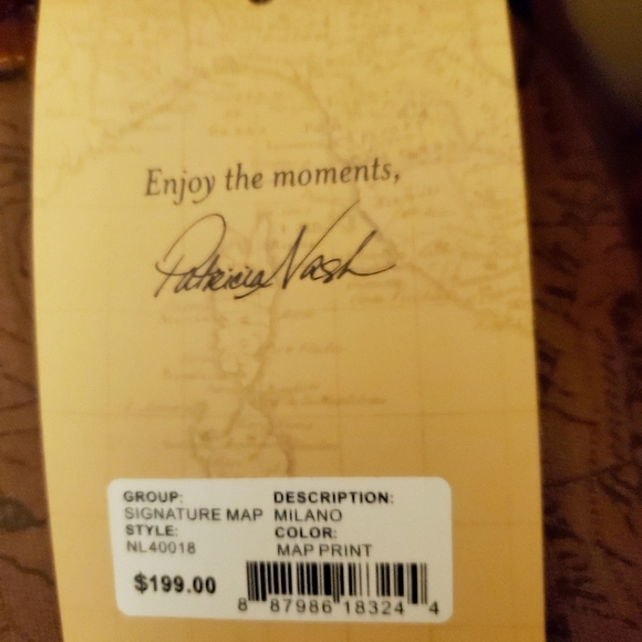 Patricia Nash | Bags | Patricia Nash Milano Duffel Patina Signature Map ...